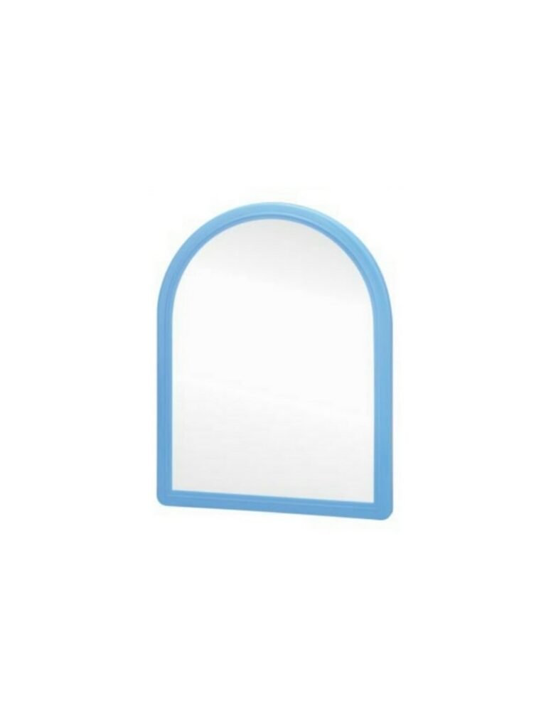Bathroom Mirror - Light Blue Plastic Frame – Bathroom Nepal
